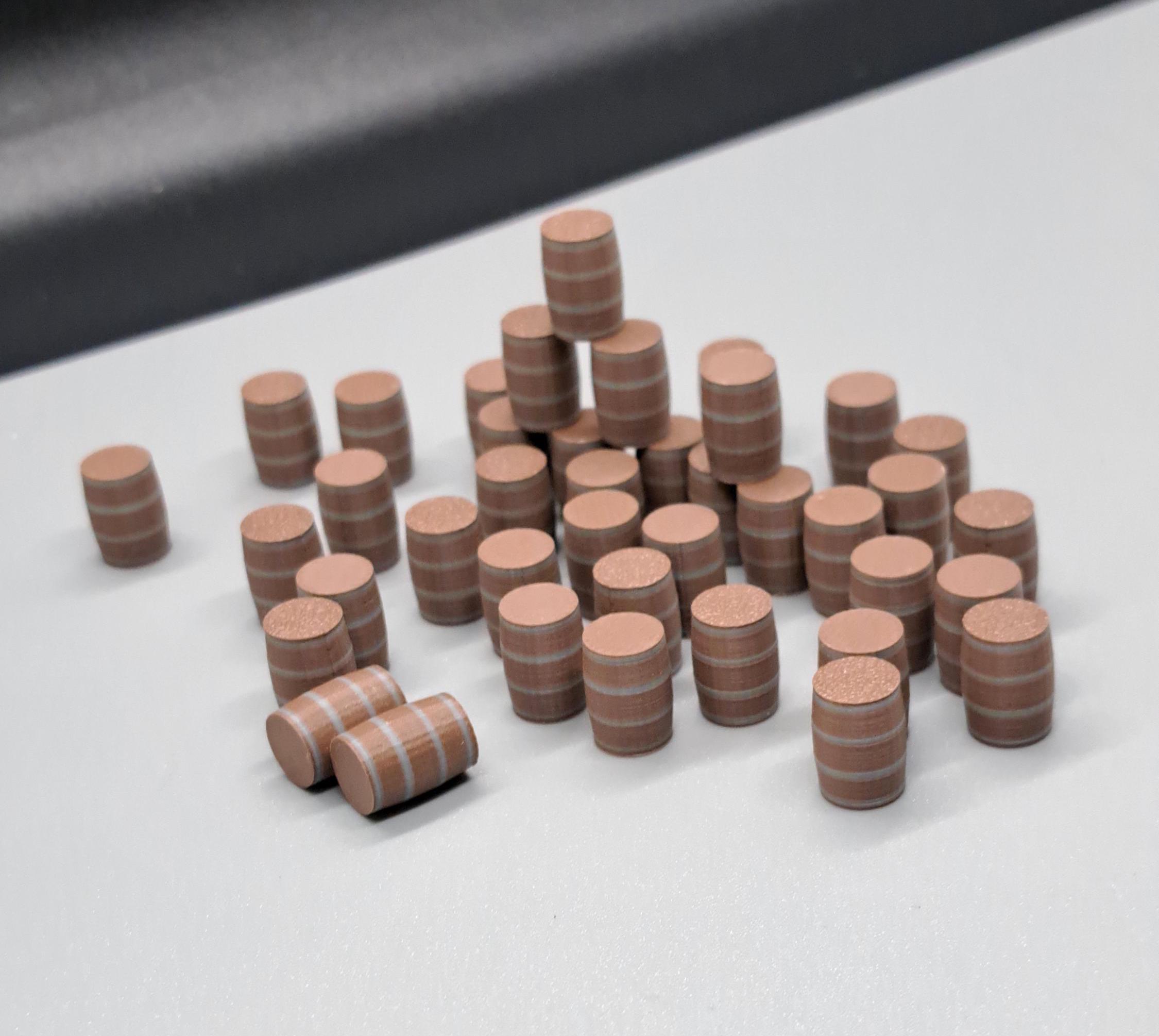 40 Pcs -N Scale Barrels, 1:160 Scale Model Railroad Barrels, Whiskey ...