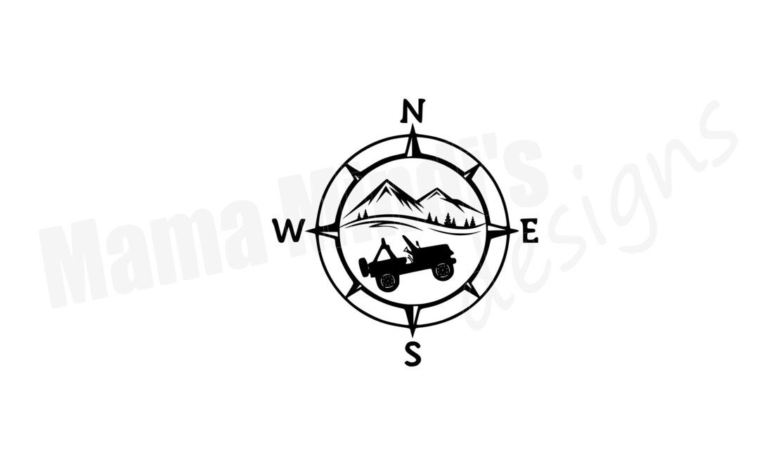 Mountain Compass SVG & PNG - Etsy