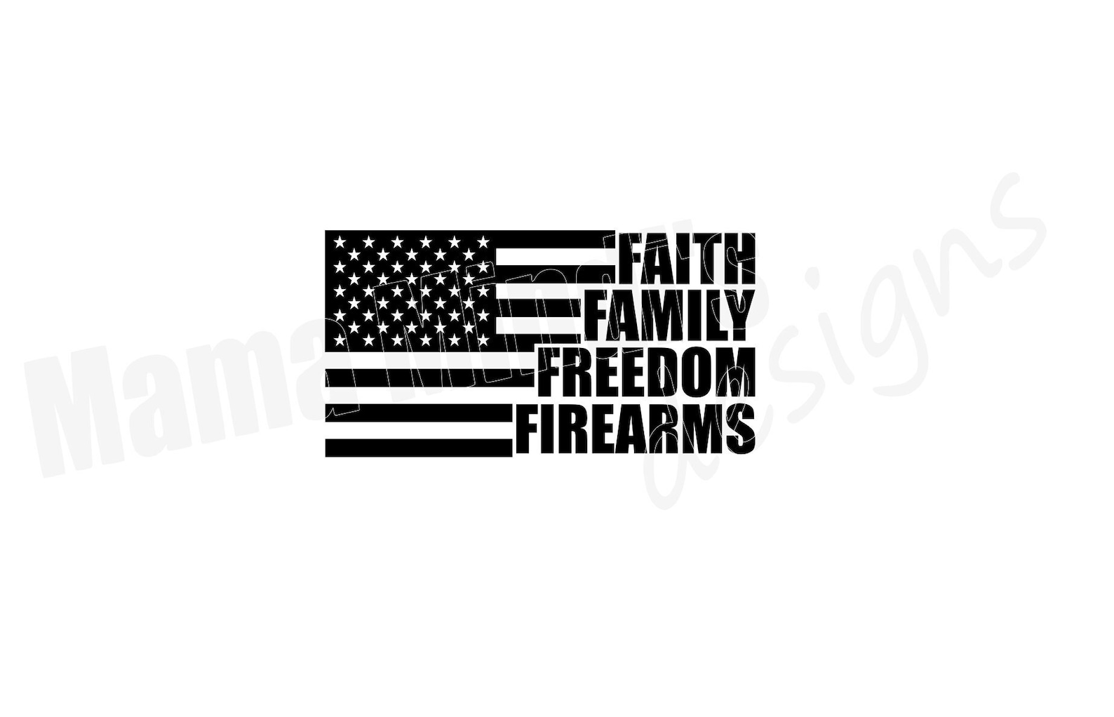 Faith Family Freedom Firearms SVG, DXF & Pngs - Etsy