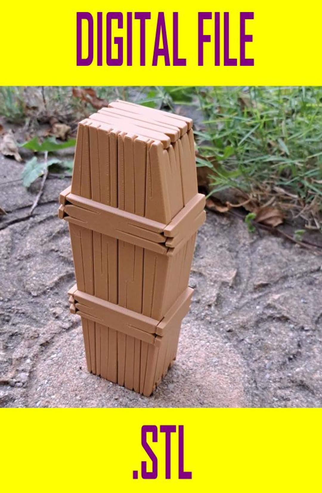 Wooden Coffin STL, 3D Printing File, Wooden Coffin Plans, Old Coffin ...