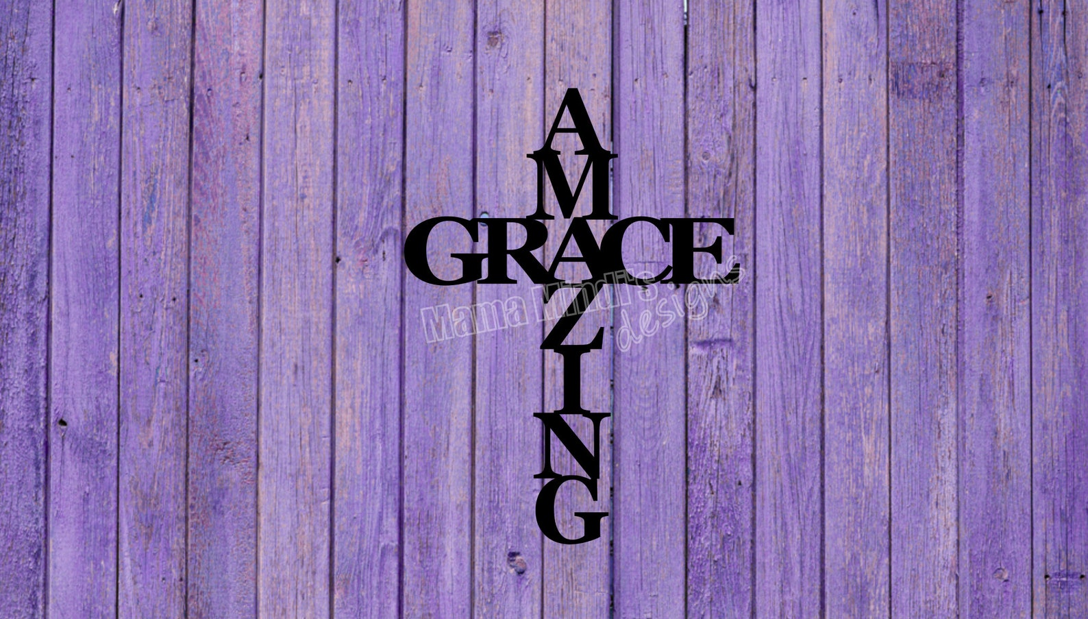 Amazing Grace Cross SVG PNG & DXF - Etsy