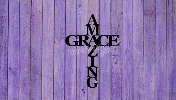 Amazing Grace Cross SVG PNG & DXF - Etsy Canada
