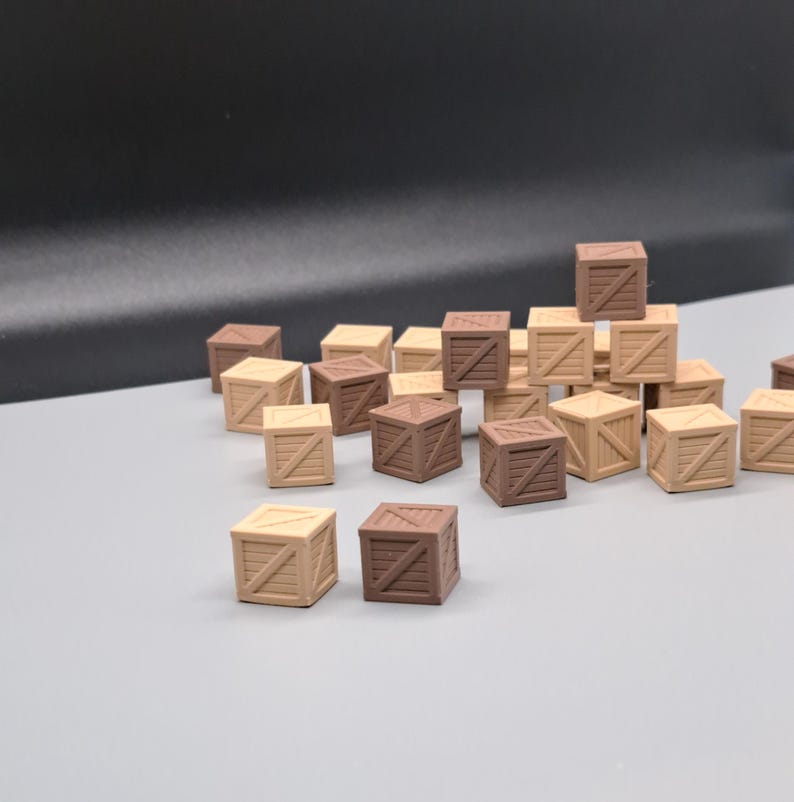 40 Pcs - HO Scale Wooden Crates, 1:87 Scale Model Railroad Crate Boxes ...