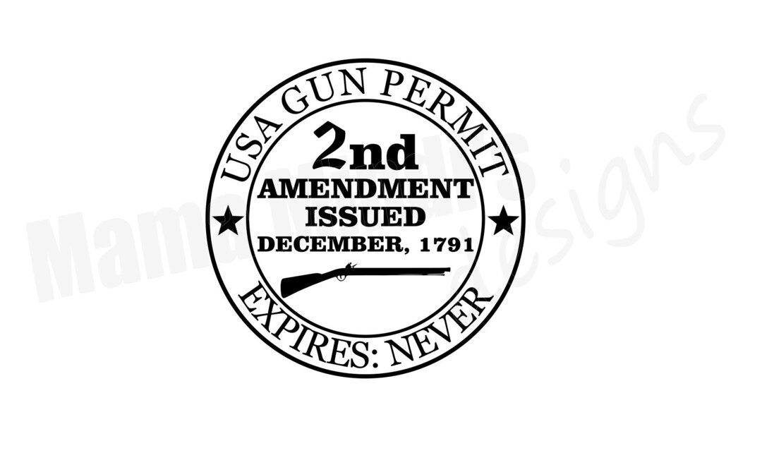 USA Gun Permit SVG, DXF & Pngs - Etsy