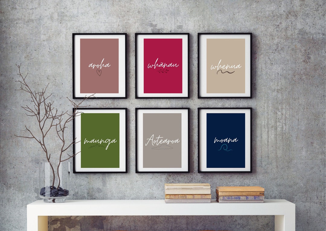 Te Reo Māori Visual Pepeha Basic Vocabulary Wall Art - Digital Prints ...