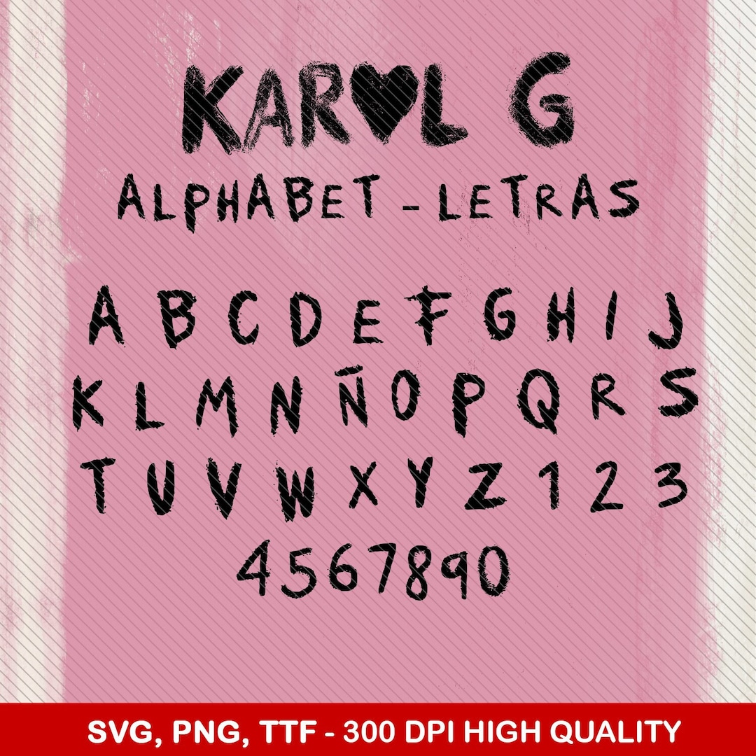 KG Letras Png Svg Ttf Bichota Font Png Mañana Será Bonito - Etsy
