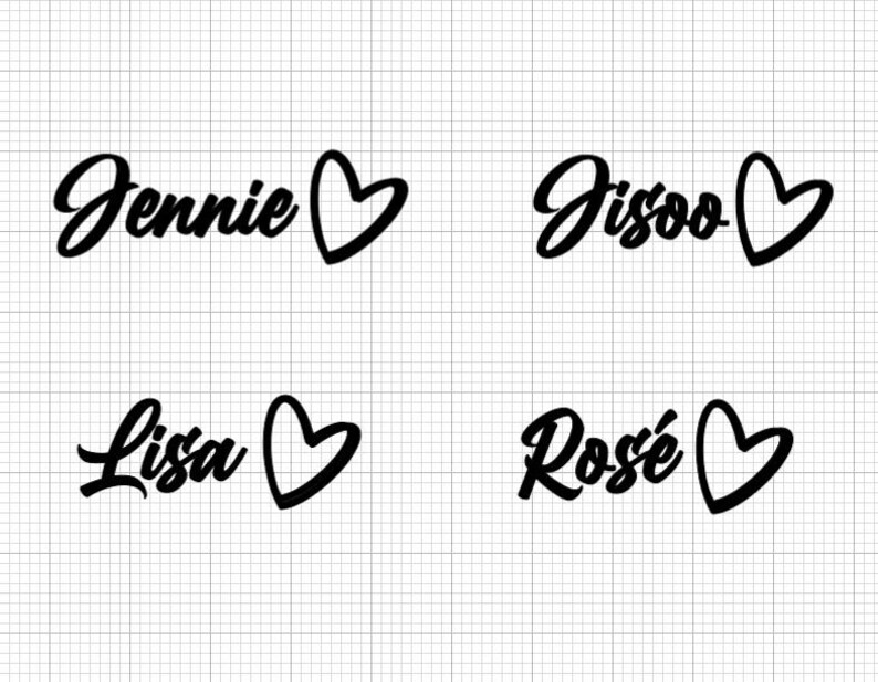 BLACKPINK: Jennie, Jisoo, Lisa, and Rose - Svgs - Etsy