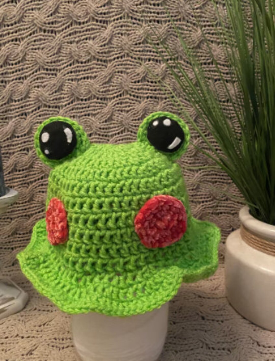 Handmade Hat, Orange Bird, Bucket Hat, With Ears, Vintage Style Hat ...