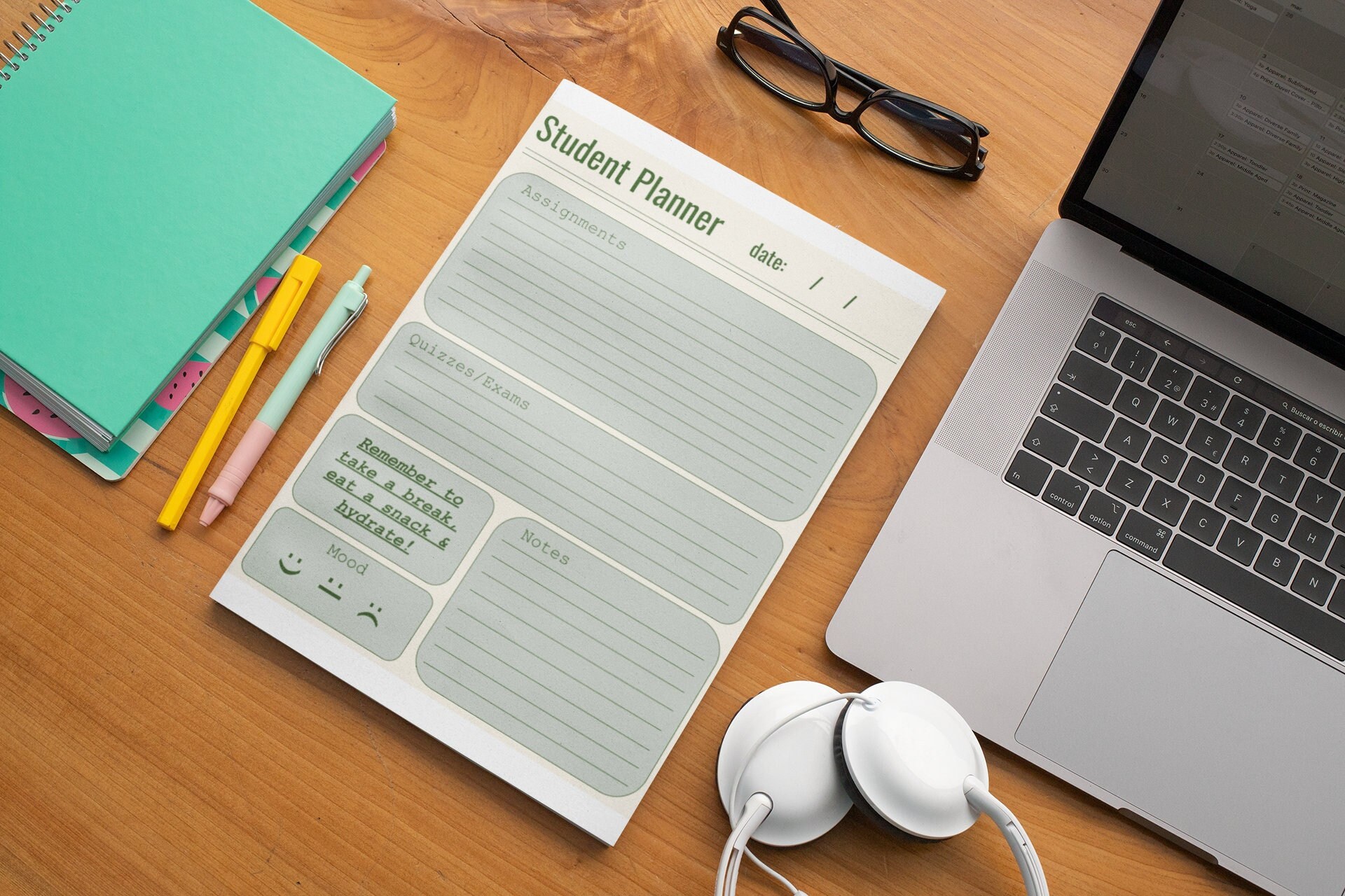 Daily Student Planner Printable, Downloadable Planner, Printable ...