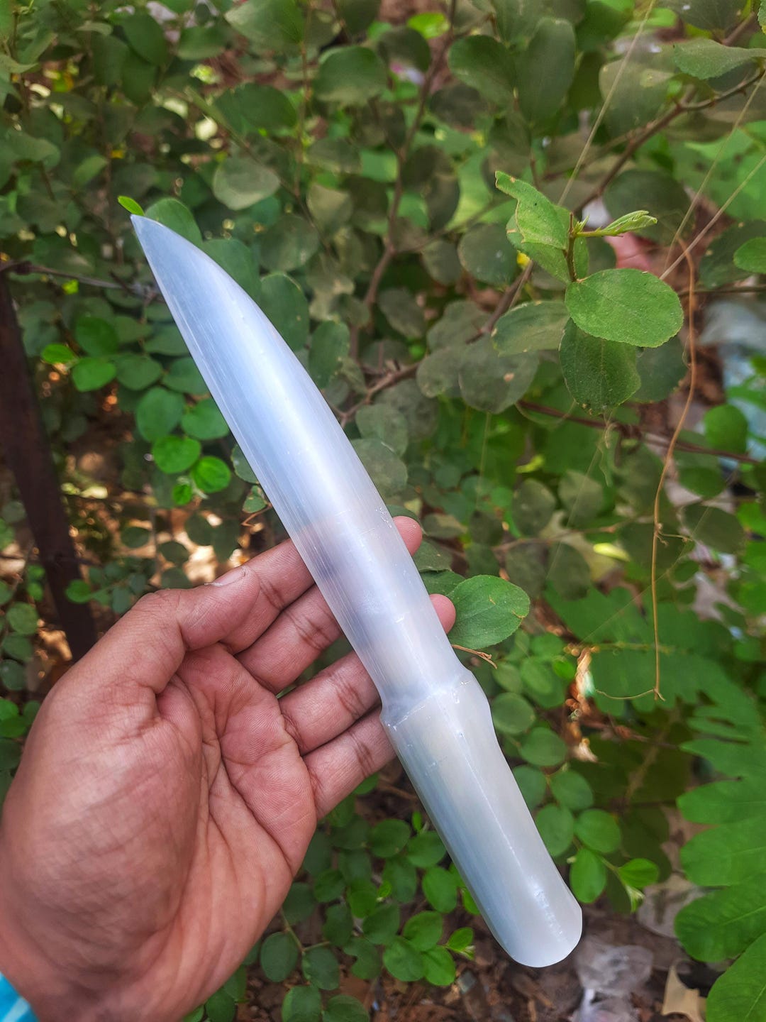 Handmade Selenite Crystal Knife Polished Gemstone Athame Healing ...