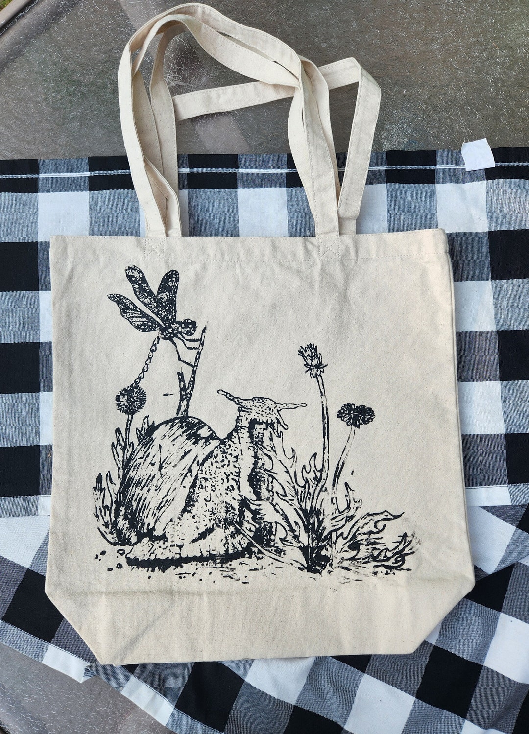 Snail and Caterpillar Totebag / Screenprinted by Hand, 100% Cotton ...