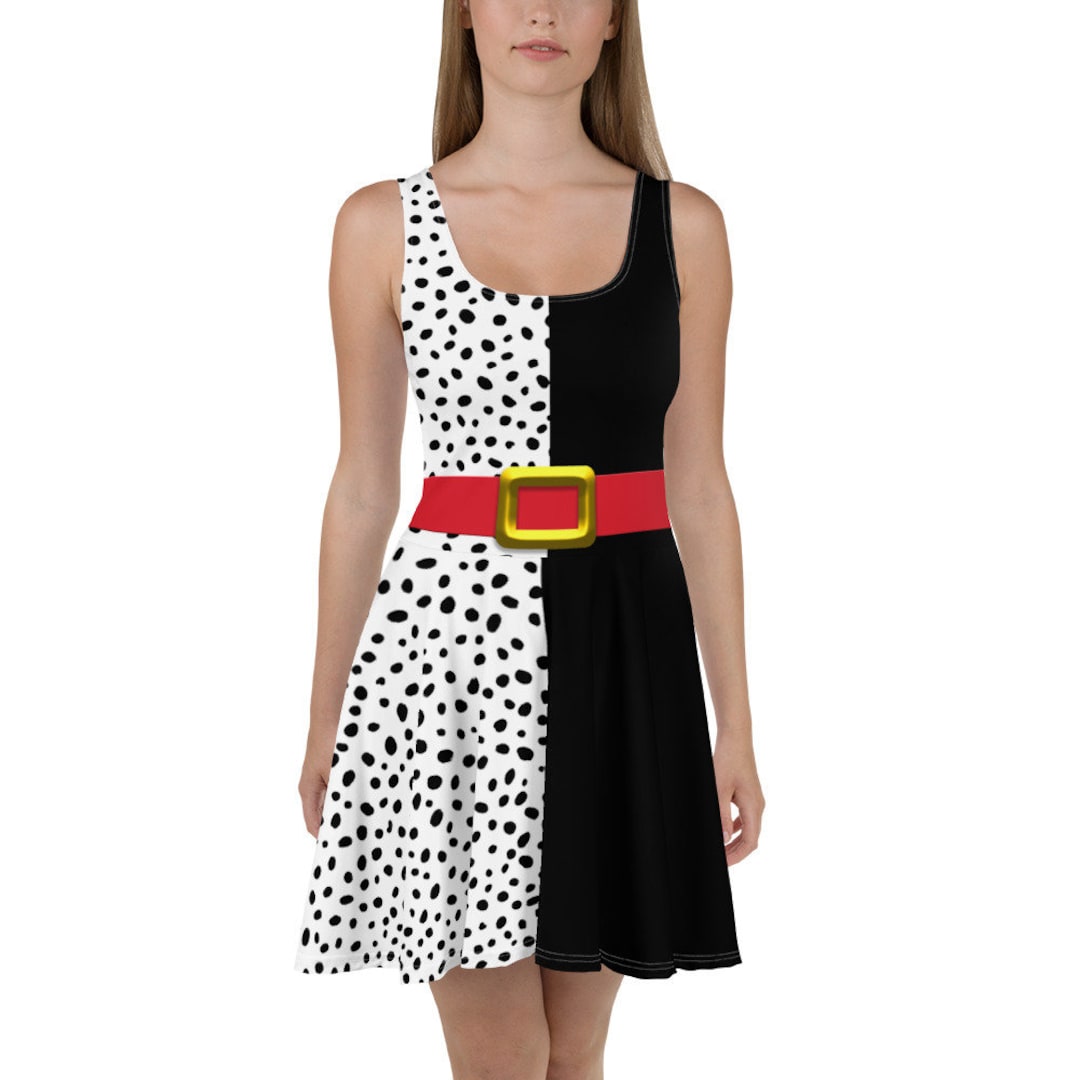 Cruella De Vil Inspired Skater Dress - Etsy