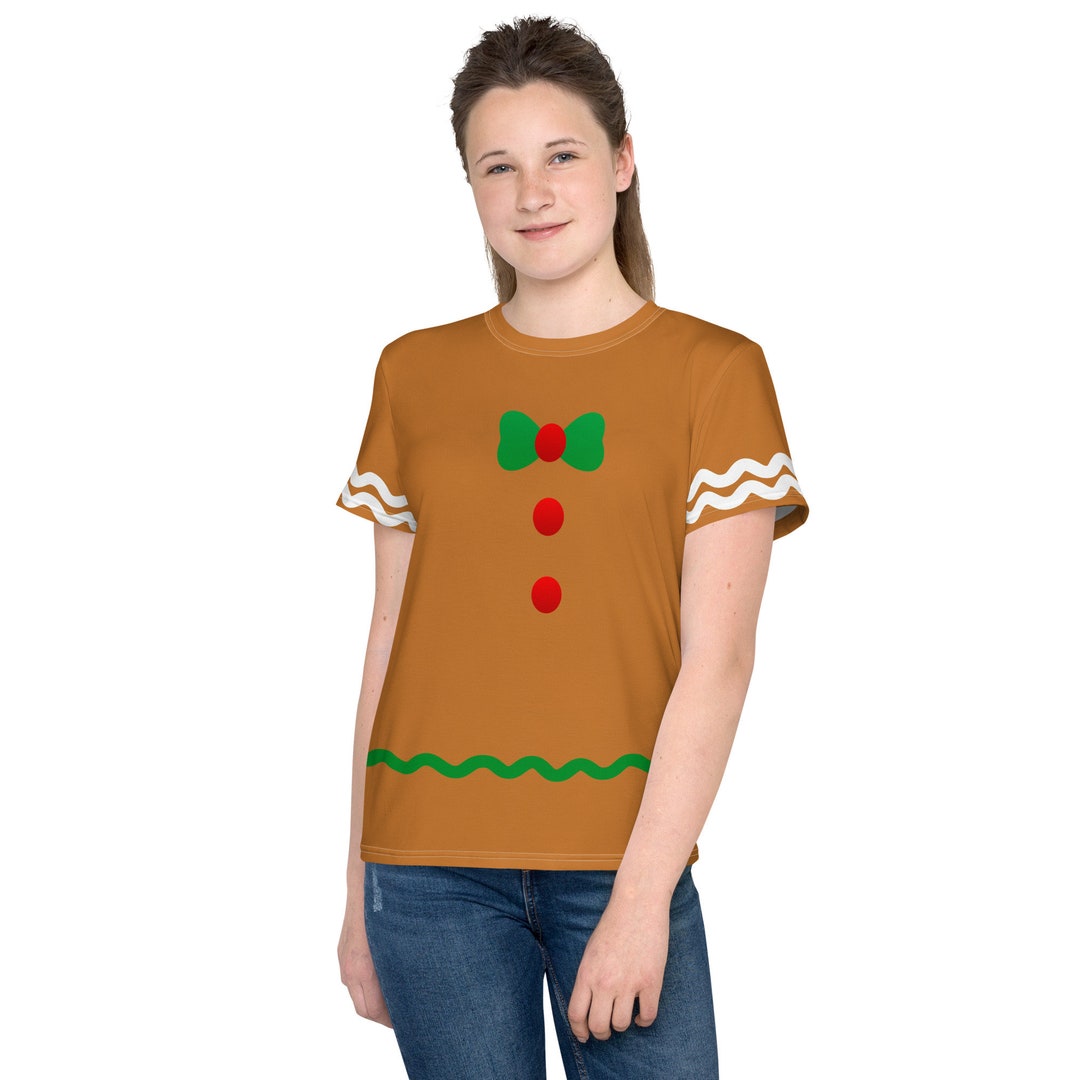 Gingerbread Man Youth Crew Neck T-shirt - Etsy