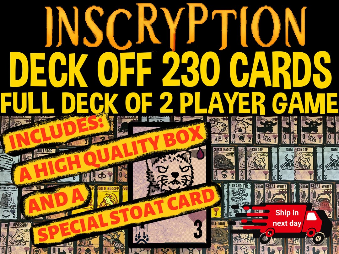 Inscryption Card Game. ACT1 INSCRYPTION 230 Cards. Inscryption - Etsy