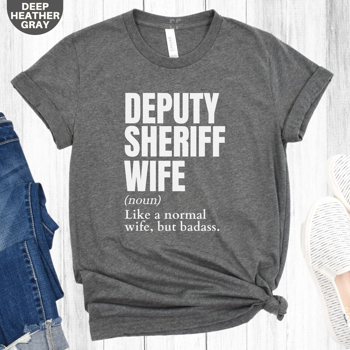 Funny BADASS Deputy Sheriff Wife Definition Shirt Deputy - Etsy