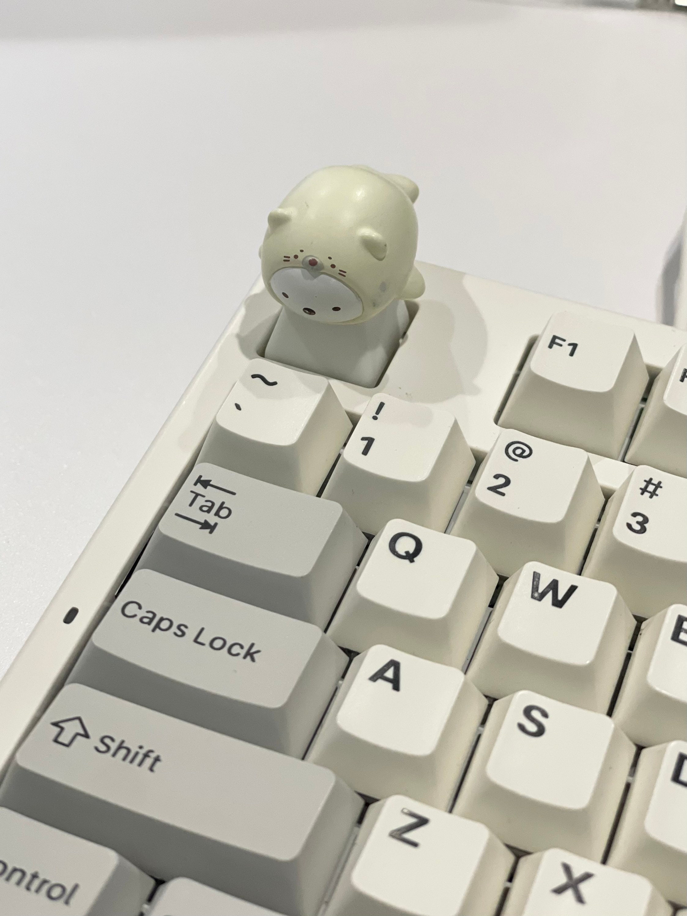 Kawaii Cute Keycap - Cat in Box or Bear in Cat Costume for Mechanical ...