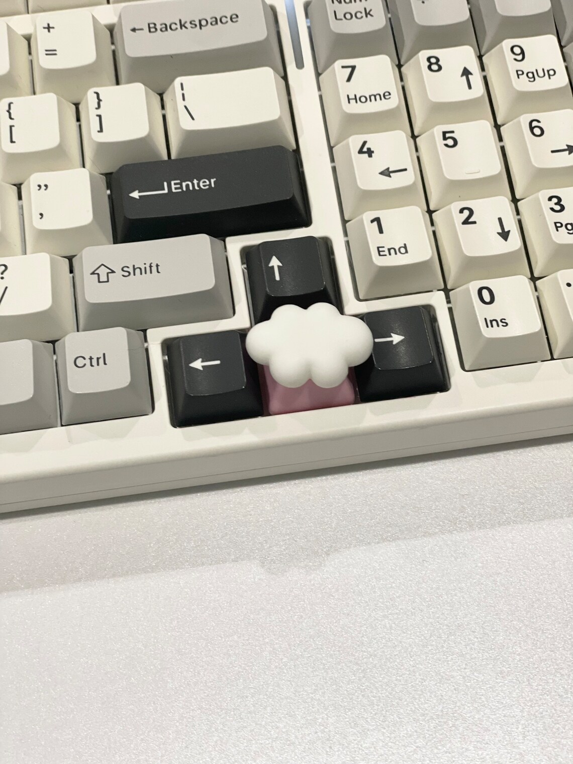 Kawaii Cute Keycap cloud or Paw White & Pink - Etsy