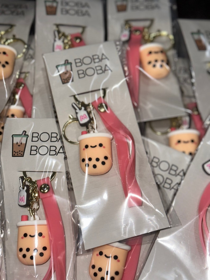 Boba Bubble Tea Keychain - Kawaii Cute Gifts for Milk Tea Lovers and ...