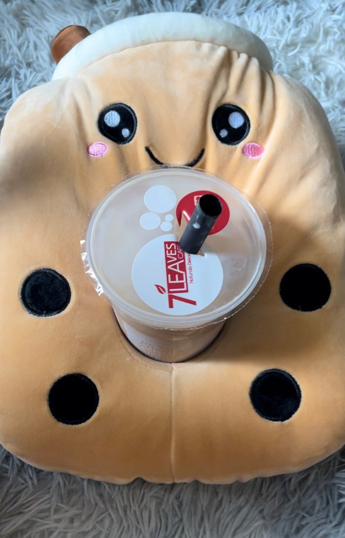 Boba Travel Pillow Plush - Kawaii Cute Plushie Cushion for Airplane or ...