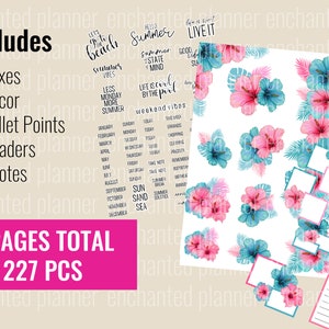 Printable Planner Stickers Classic Happy Planner Hibiscus Stickers ...