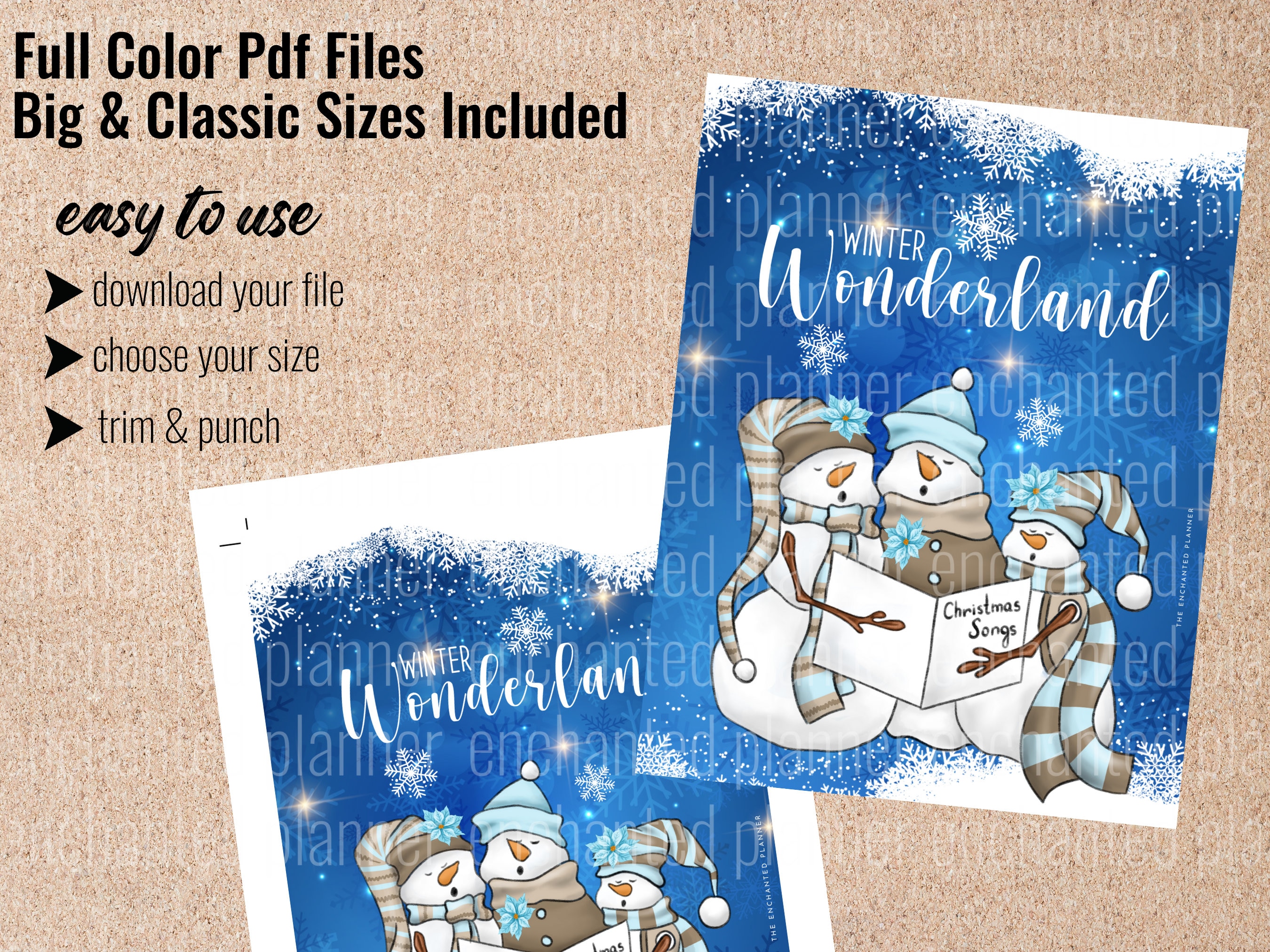 Snowmen Printable Dashboard Dividers | Fits Classic & Big Happy Planner ...