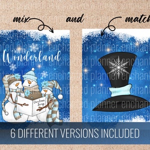 Snowmen Printable Dashboard Dividers | Fits Classic & Big Happy Planner ...