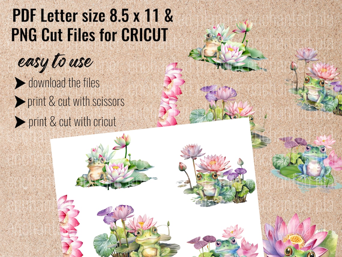 Frogs and Lilly Pads | Printable Planner Stickers | Classic Happy ...