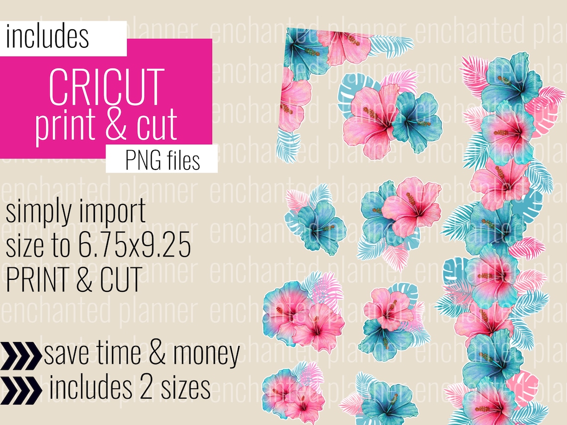 Printable Planner Stickers Classic Happy Planner Hibiscus - Etsy