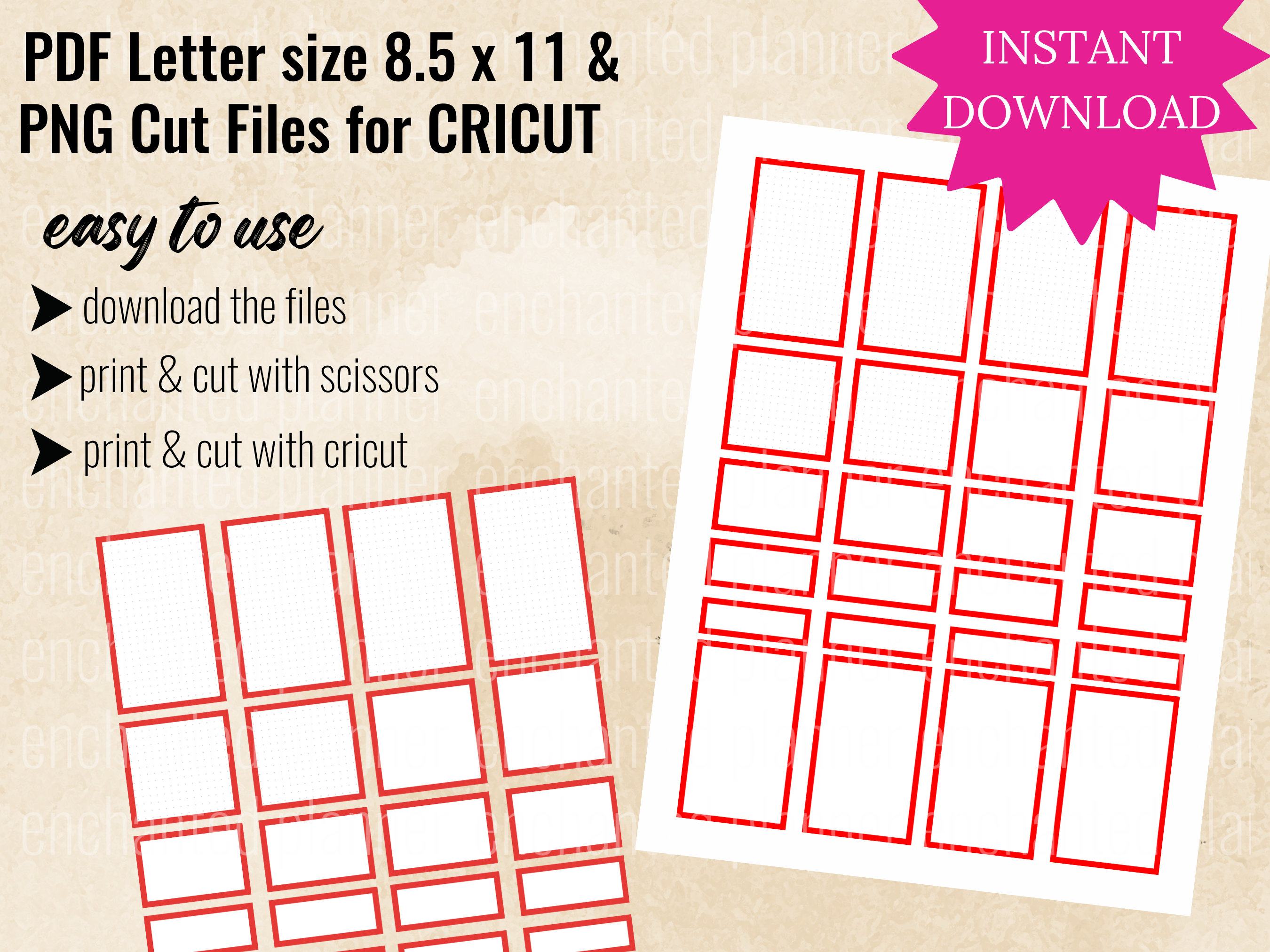 Printable Planner Box Sticker Bundle Happy Planner Instant - Etsy