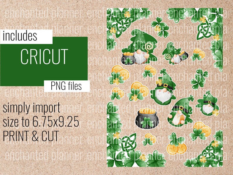 St. Patricks Day Stickers Printable Planner Stickers Classic Happy ...