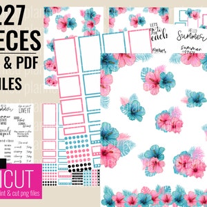 Printable Planner Stickers Classic Happy Planner Hibiscus Stickers ...