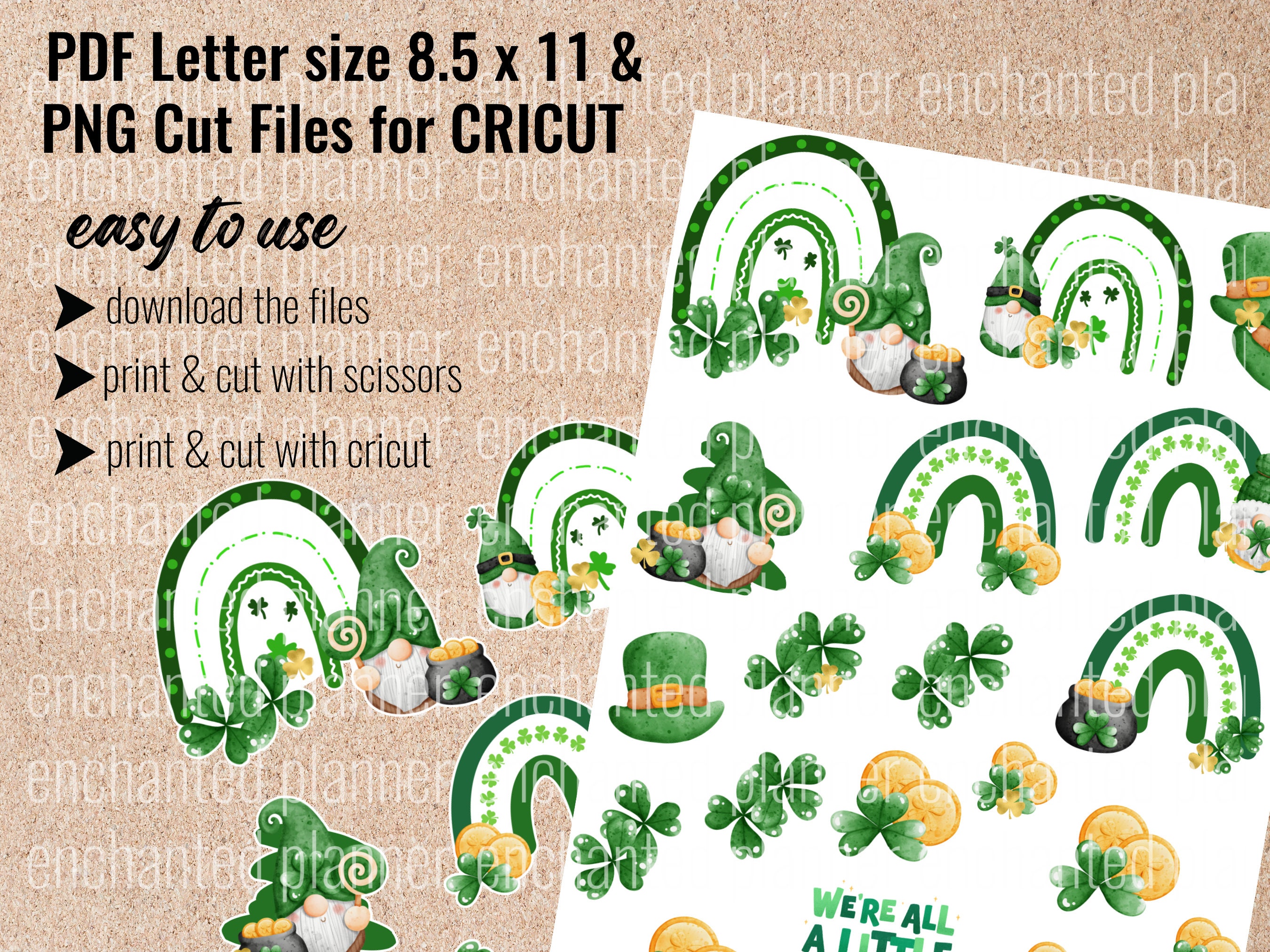 St. Patricks Day Stickers Printable Planner Stickers Classic Happy ...