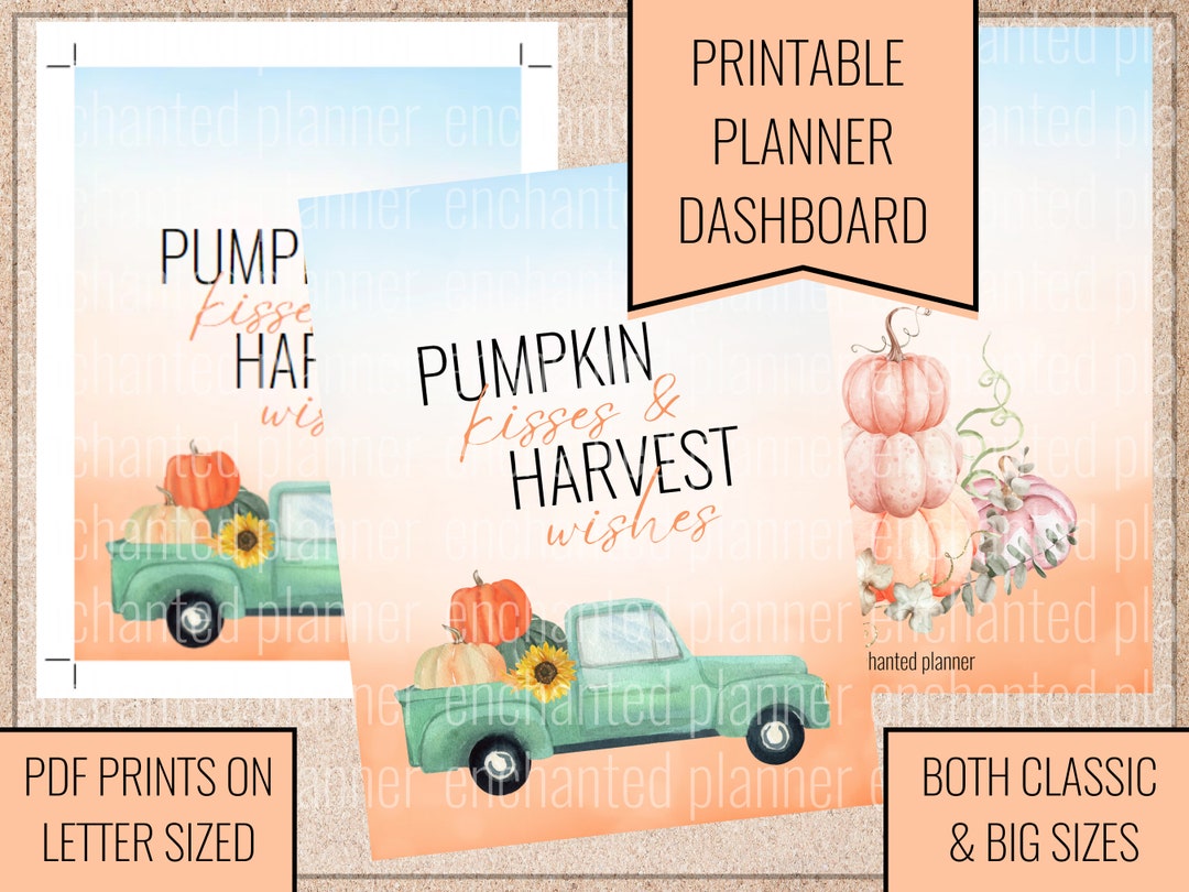 Autumn Printable Dashboard Dividers Fits Classic & Big Happy Planner ...