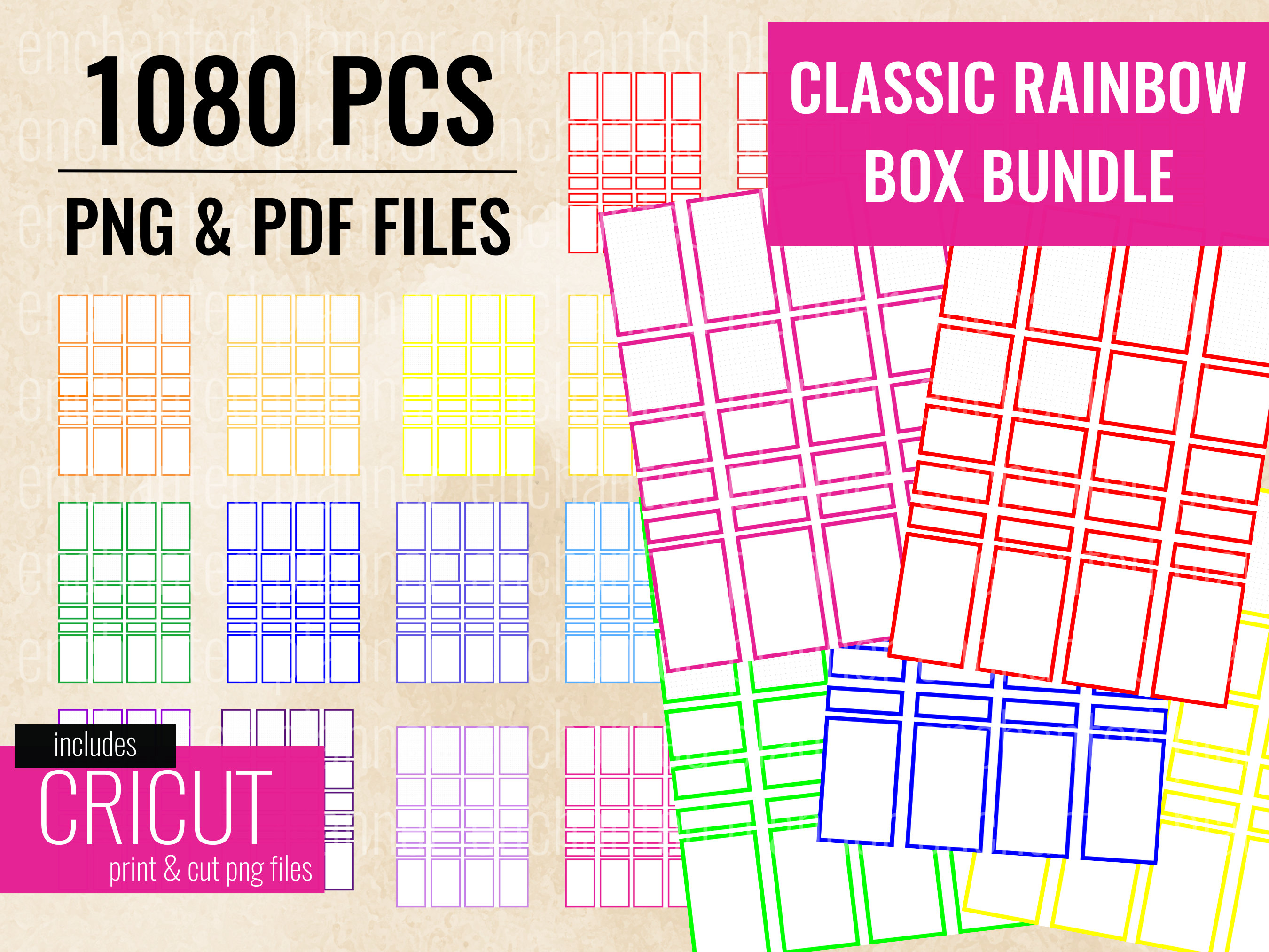 Printable Planner Box Sticker Bundle Happy Planner Instant - Etsy