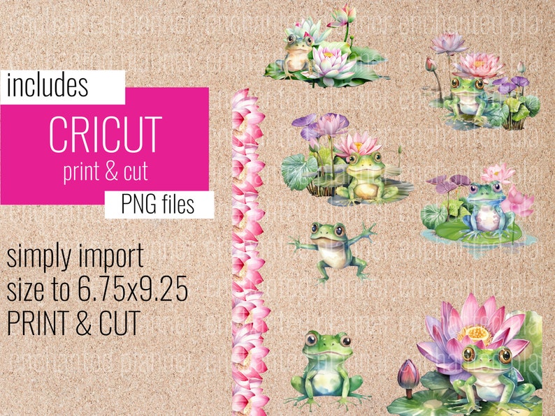 Frogs and Lilly Pads | Printable Planner Stickers | Classic Happy ...