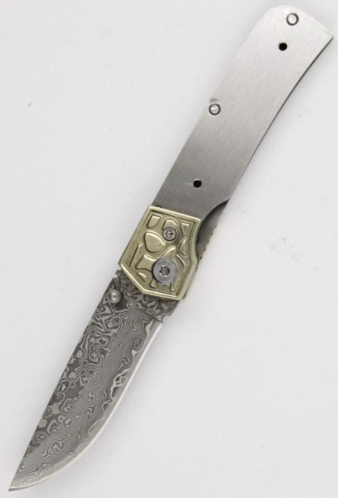 Fancy San Mai Damascus Folder - Knife Making Blank - Etsy