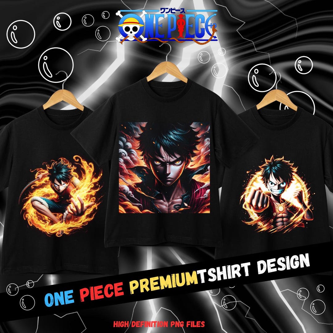 12 Luffy Shirt Design Png, Digital Print , Perfect for Print on Demand ...