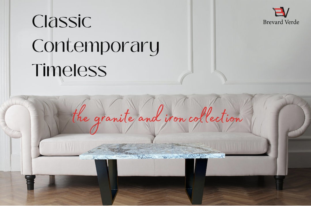 Storm Blanco Coffee Table, 100% Natural Stone, Iron Legs black or ...