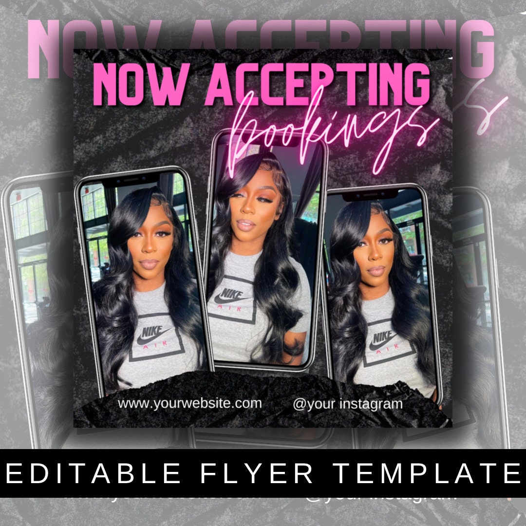 Now Accepting Bookings Template DIY Canva Flyer Social - Etsy