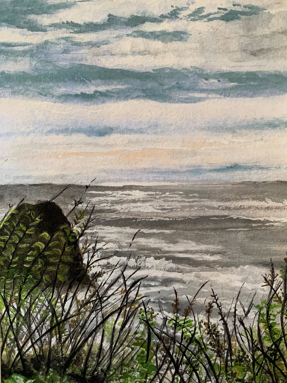 Cannon Beach Oregon Coast Painting part 2 Print of My - Etsy