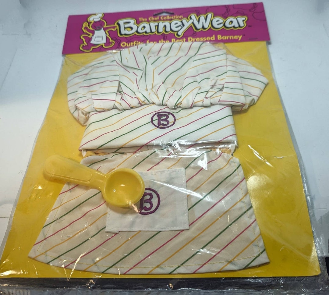 Vintage Barneywear Chef Collection Outfit Barney the Dinosaur Costume ...