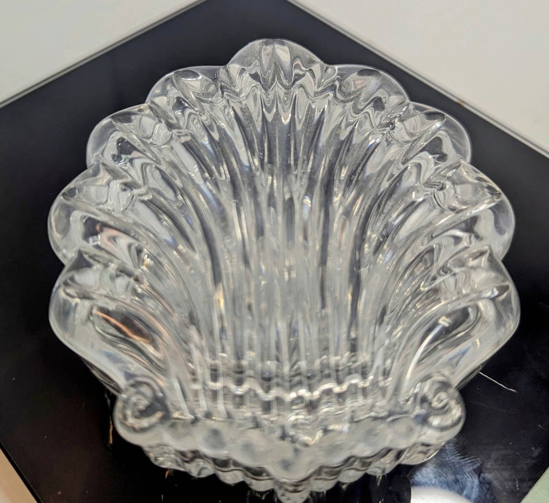 Vintage Gorham Crystal Glass Shell Trinket Jewelry Keepsake - Etsy