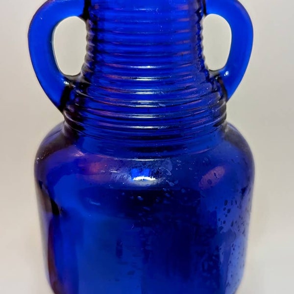 Cobalt Blue Glass Vase With Handle - Etsy