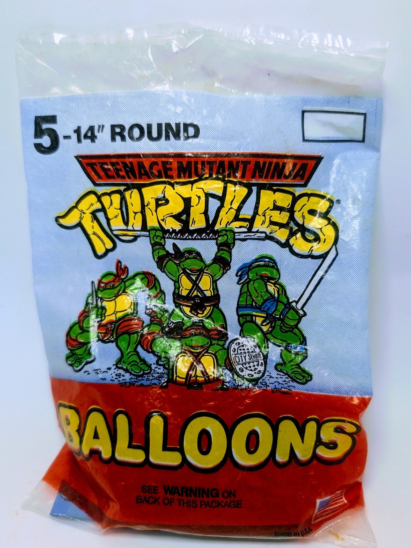 Pack of 5 Vintage 1989 TMNT Balloons Sealed Teenage Mutant Ninja ...