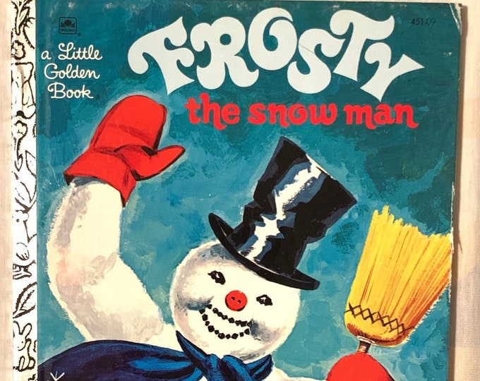 1950 - 73 YEAR Old Little Golden Book Frosty the Snow Man Annie North ...