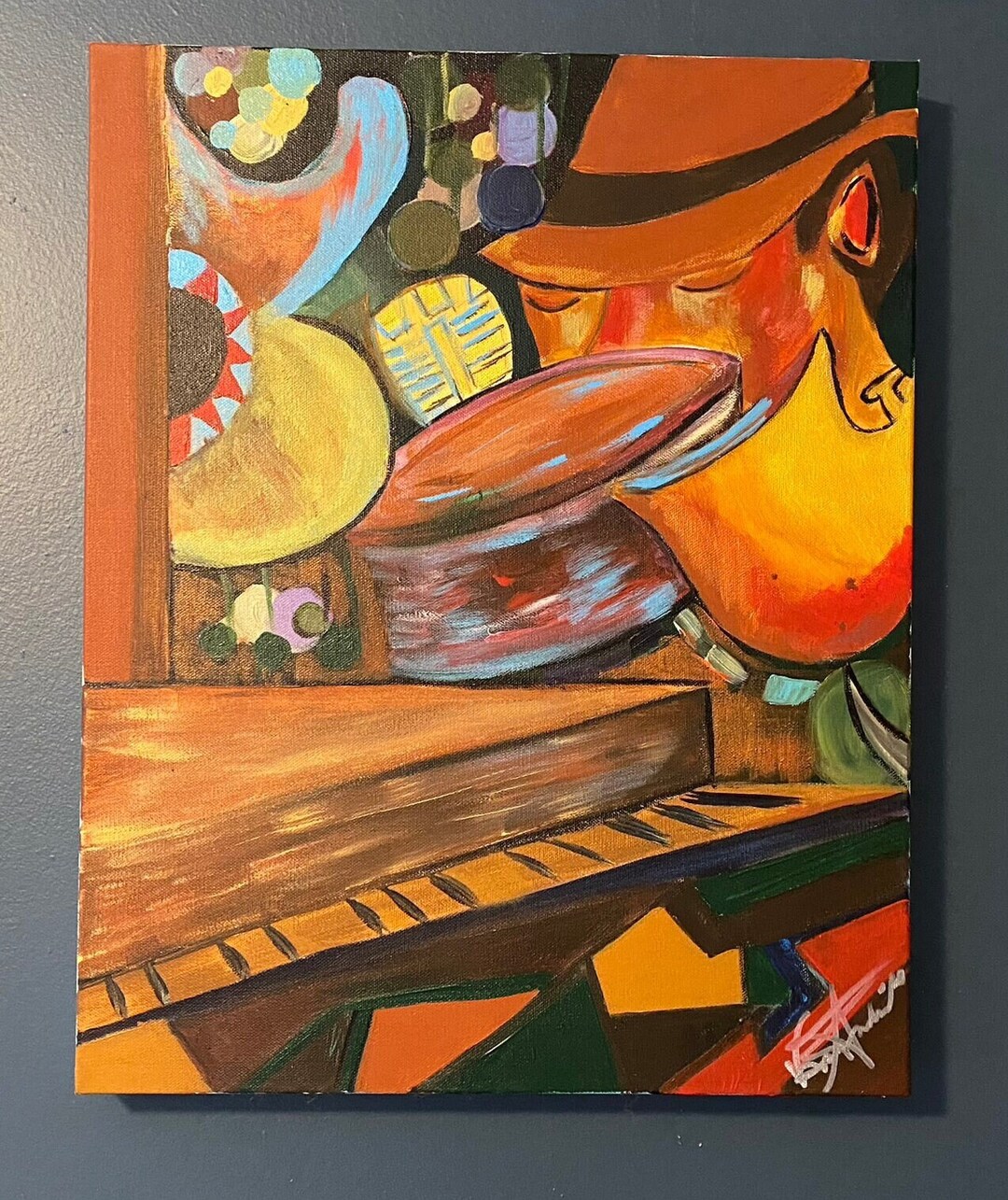 Hand Painted Abstract Painting All That Jazz Hand Signed - 16x20 ...