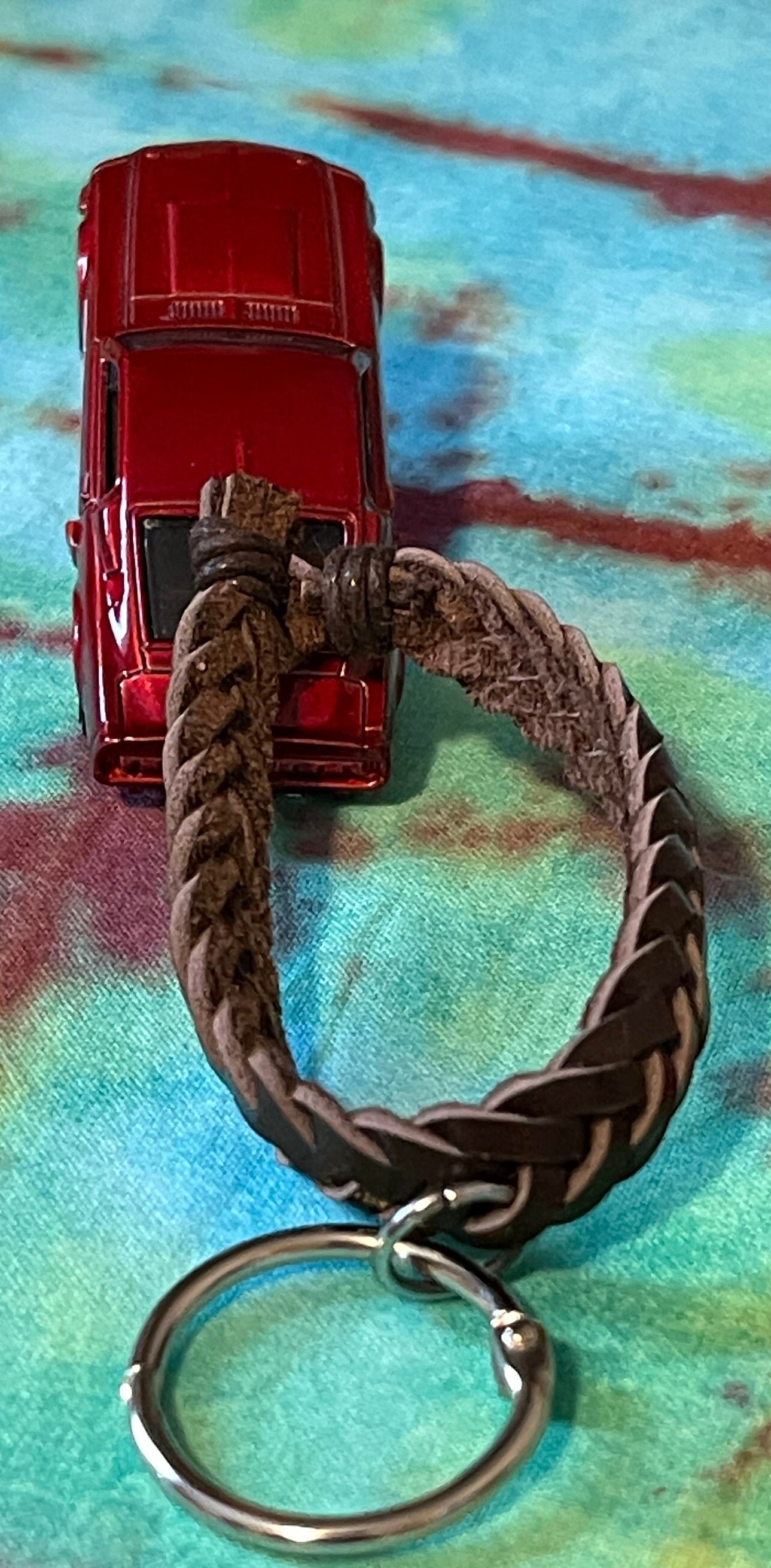 Mustang Shelby Cobra GT-500 Red With White Stripes Custom Keychain ...