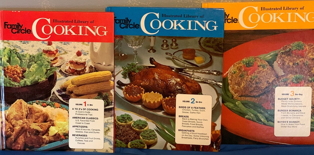 1972 Vintage Cookbooks Set of 3 Family Circle Illustrated Library of ...