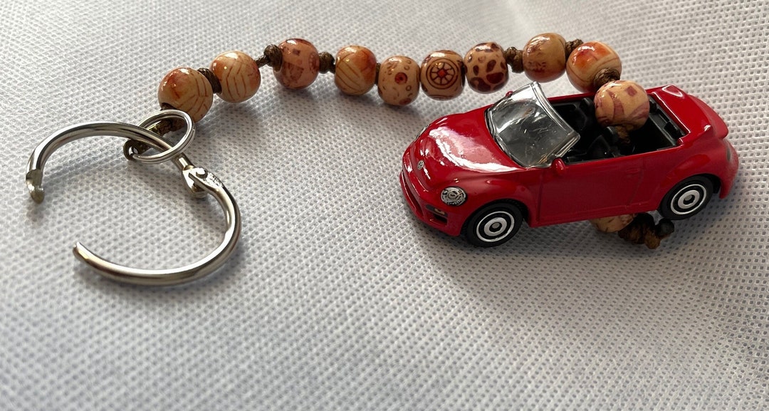 Custom Keychain Volkswagen Beetle Convertible Upcycled Authentic ...