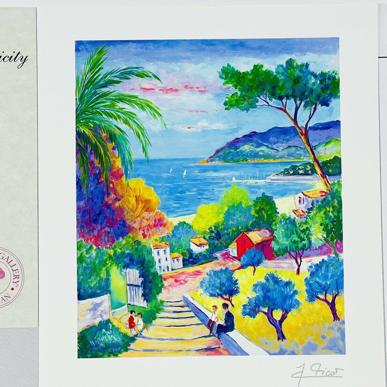 Framed Jean Claude Picot Seriolithograph W/ Certificate of Authenticity ...